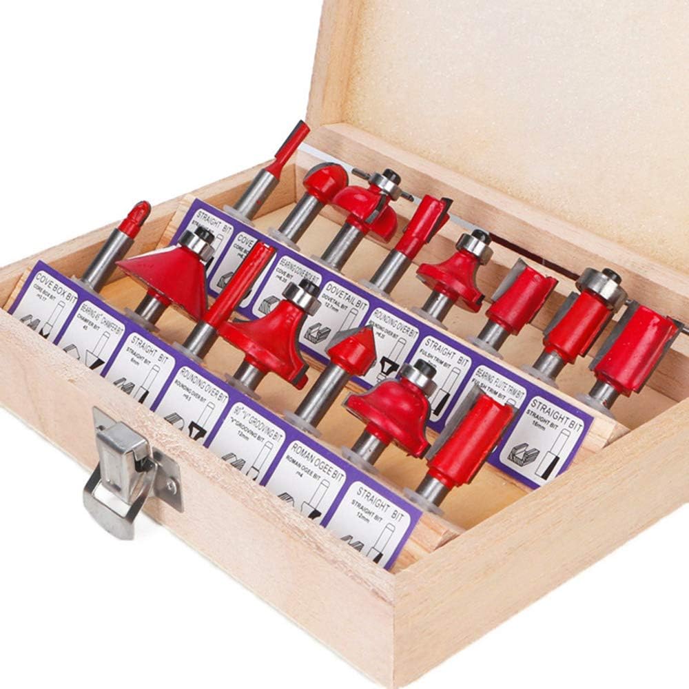 Bosch Accessories 15 pcs Router Bit Set (for Wood, 1/4' Shank, Mixed ...