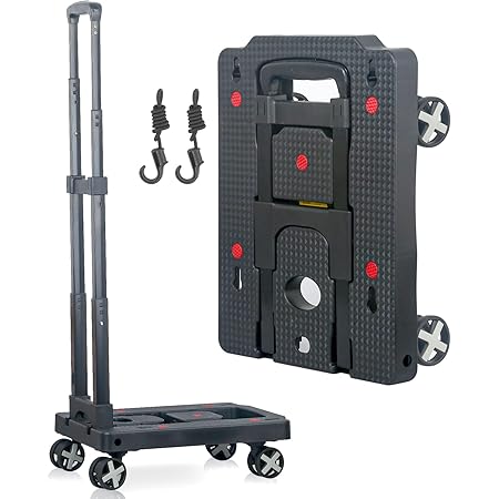 SOLEJAZZ Folding Hand Truck Dolly, Portable Dolly for Moving, 500LB ...