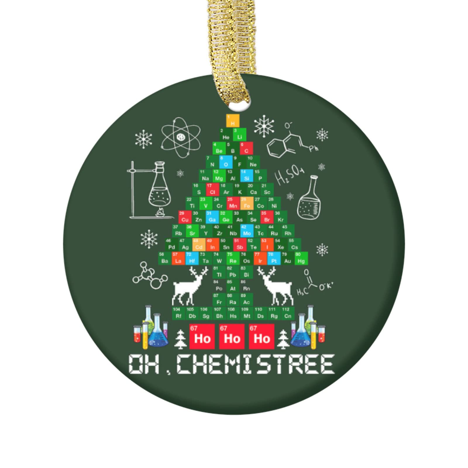Amazon.com: Biology Chemistry Physics Christmas Ornament - Funny ...