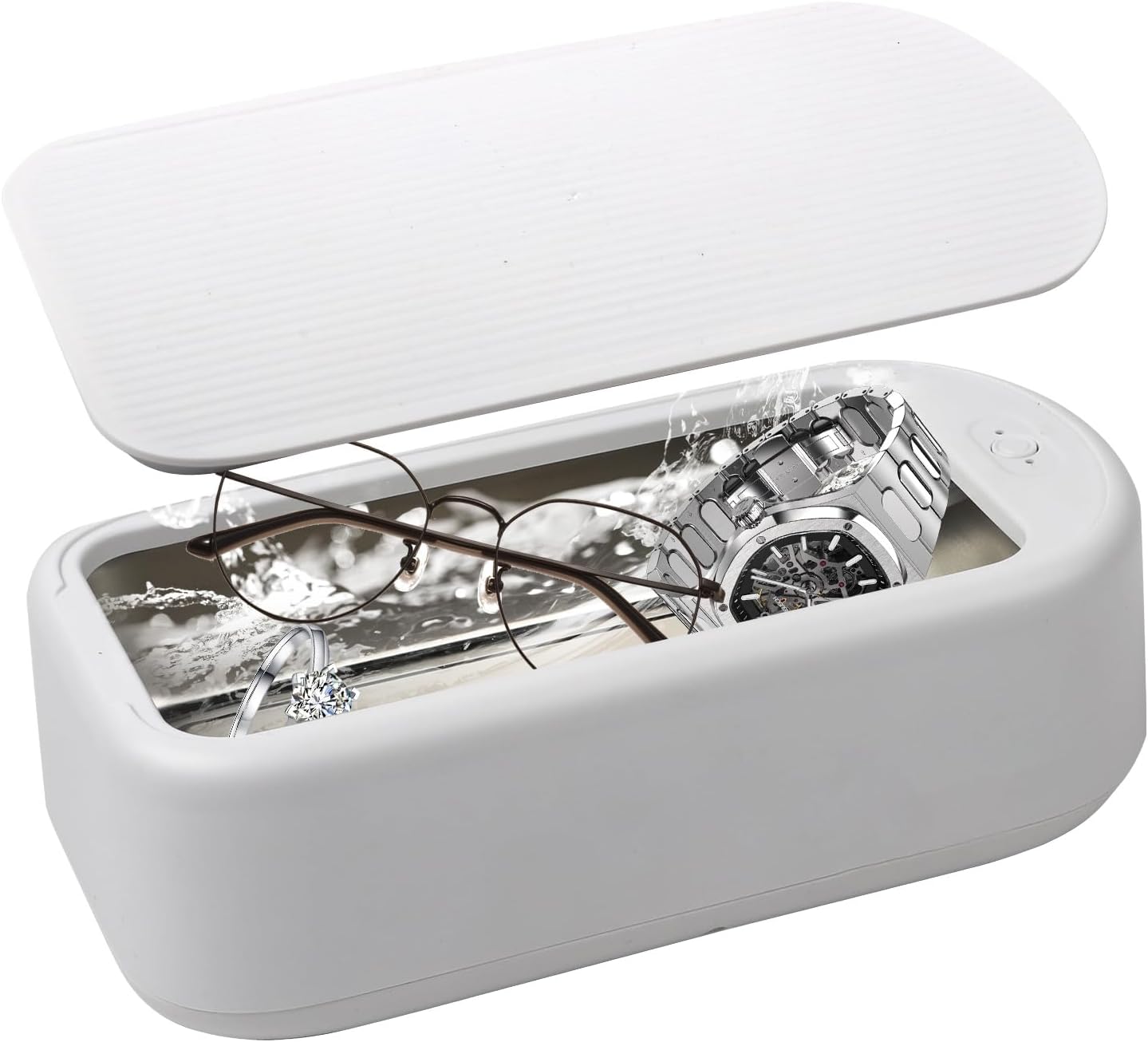 Fxvhojq Ultrasonic Cleaner 300ML Professional Jewelry Cleaner Portable ...