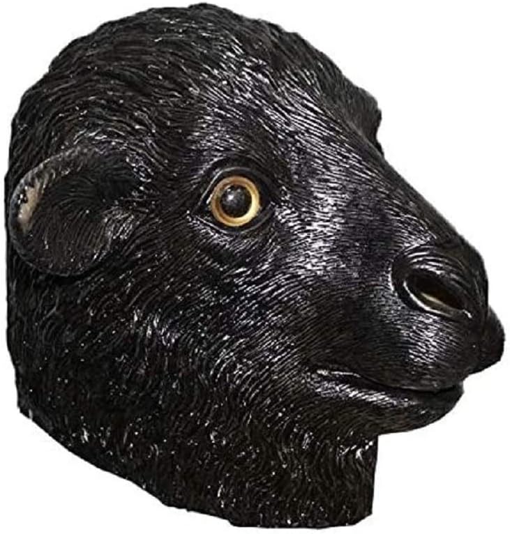 Funny Latex Black Sheep Head Mask Animal Christmas Halloween Fancy ...