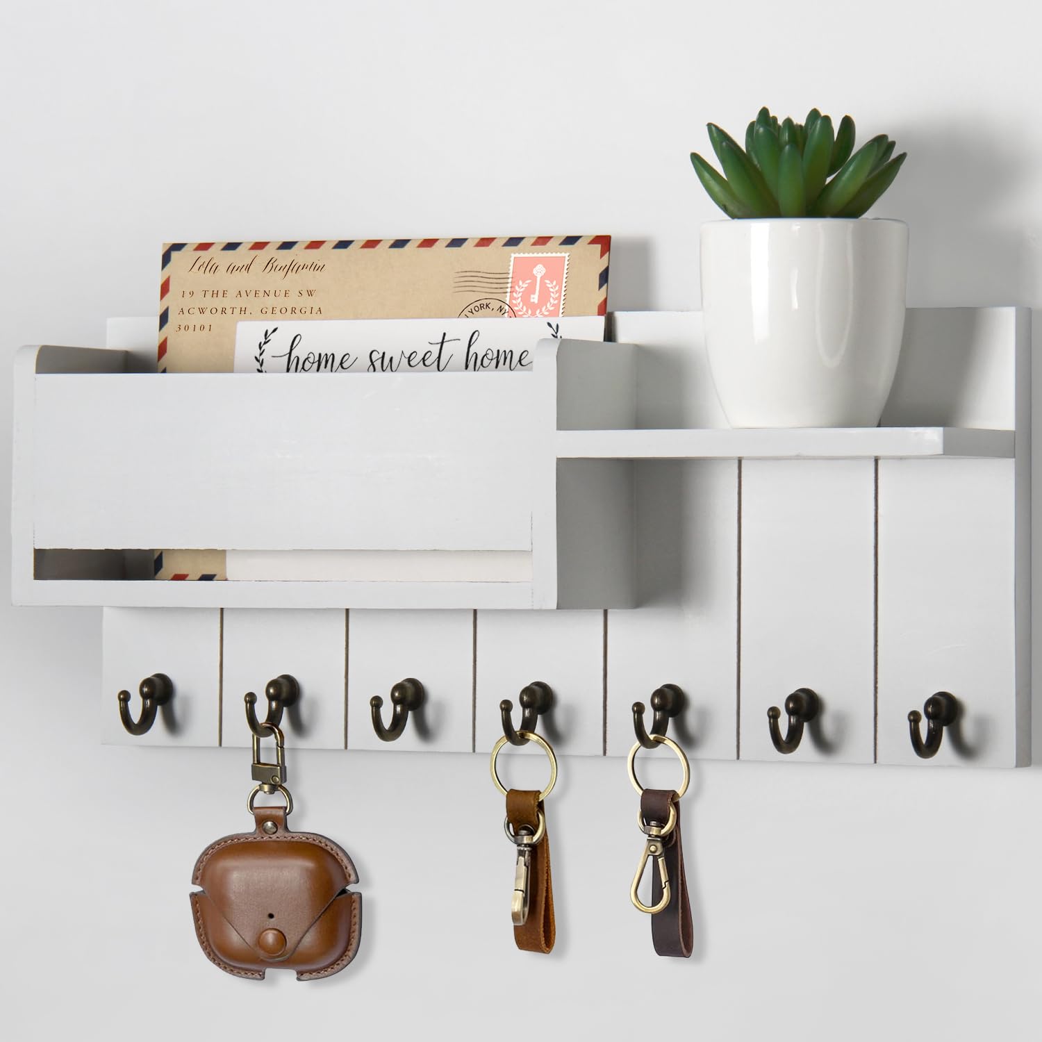 Amazon.com: RelaxScene Key Holder Wall Mount - Decorative Key Rack and ...