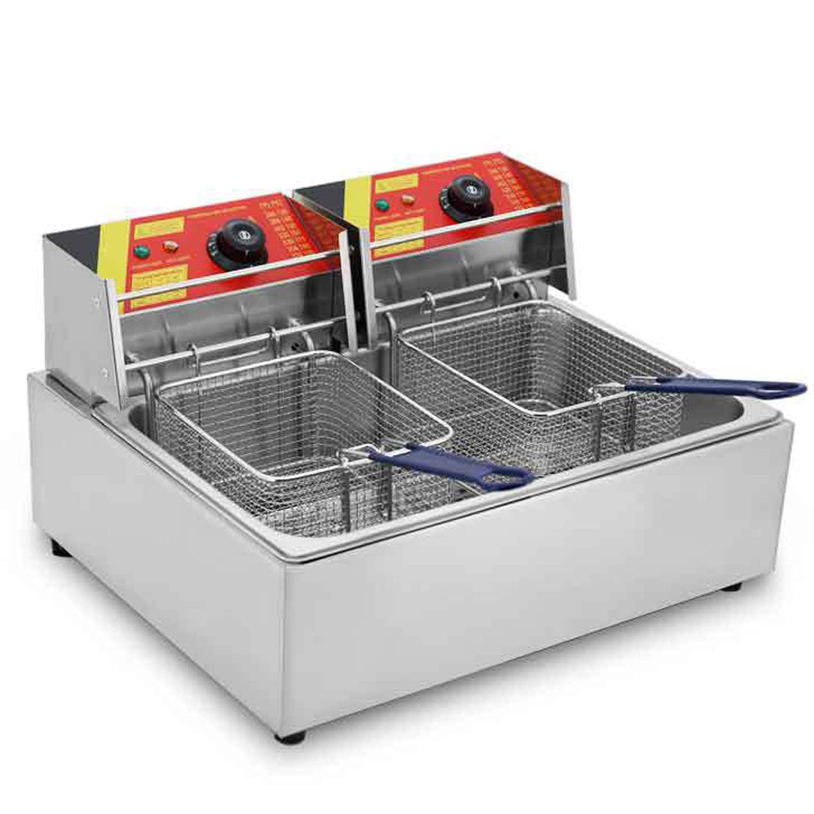 Buy 12L Countertop Electric Fryer 5000W Commercial Kitchen Fryer Double ...