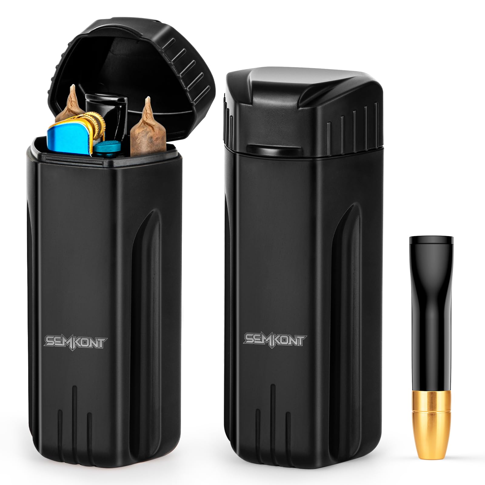 Snapklik.com : SEMKONT Pre-Rolled Cone Storage Box, Flip Top 4 Hole ...