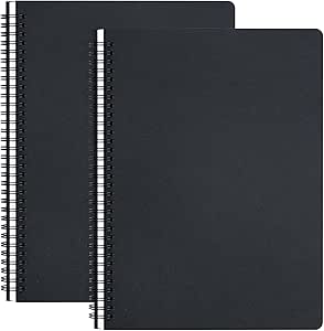 Yarotm Squared Paper Notebook A4-2PCS Pack A4 Notebooks Black Hardback ...
