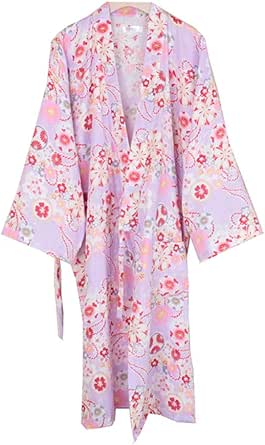 Amazon.com: thefancypumpkin Elegant Japanese Women's Robe Dressing Gown Kimono Pajamas Nightgown ...