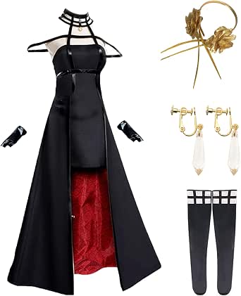 Amazon.com: Yor Forger Cosplay Costume, Women Killer Gothic Halter ...
