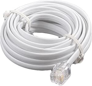 sourcing map Telephone Adapter Cable Male to Male RJ11 Plug, 10Ft Long ...