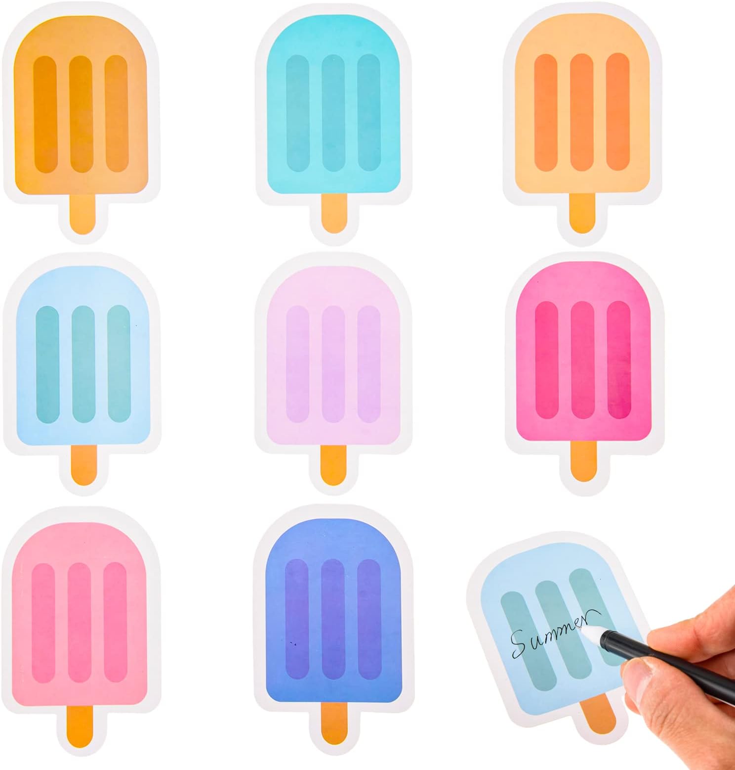 Amazon.com: AnyDesign 108Pcs Ice Cream Cut-Outs with 200Pcs Glue Point ...