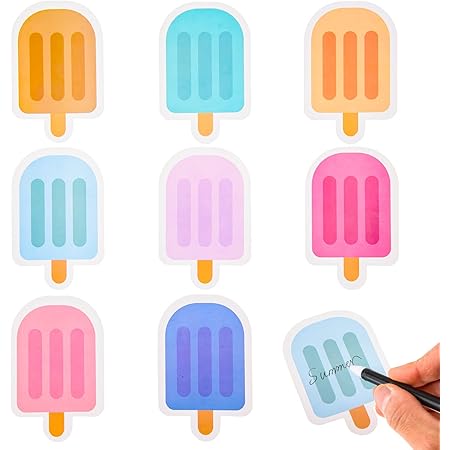 Amazon.com: Whaline 48Pcs Ice Pop Cut Outs Colorful Ice Lolly Shape Cut ...
