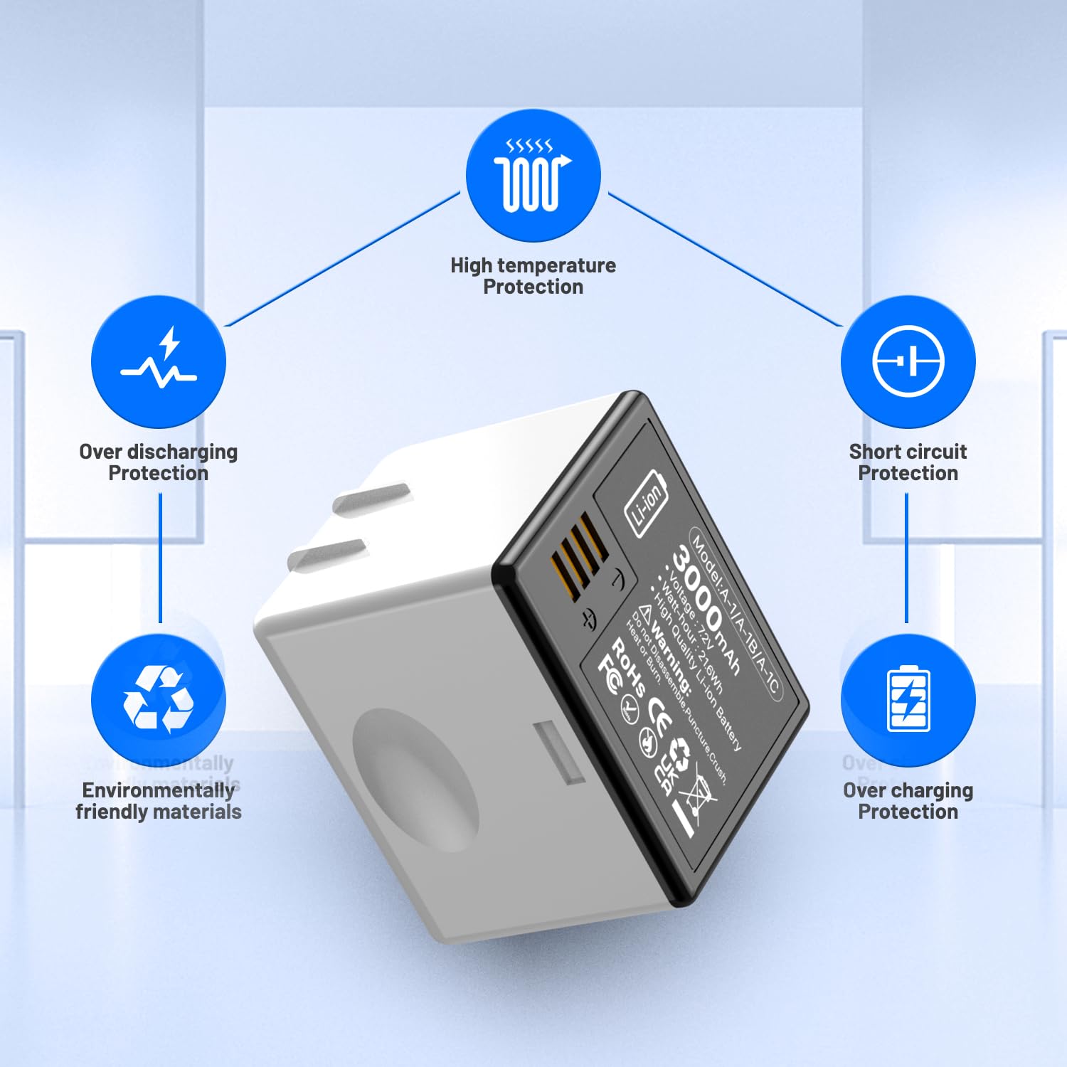 Arlo Batteries Replacement Battery For Arlo Pro & Pro 2 Cameras - Model ...