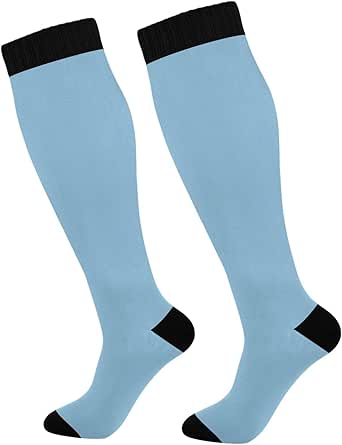 Amazon.com: Blue Compression Socks Knee High Socks Women and Men 15 ...