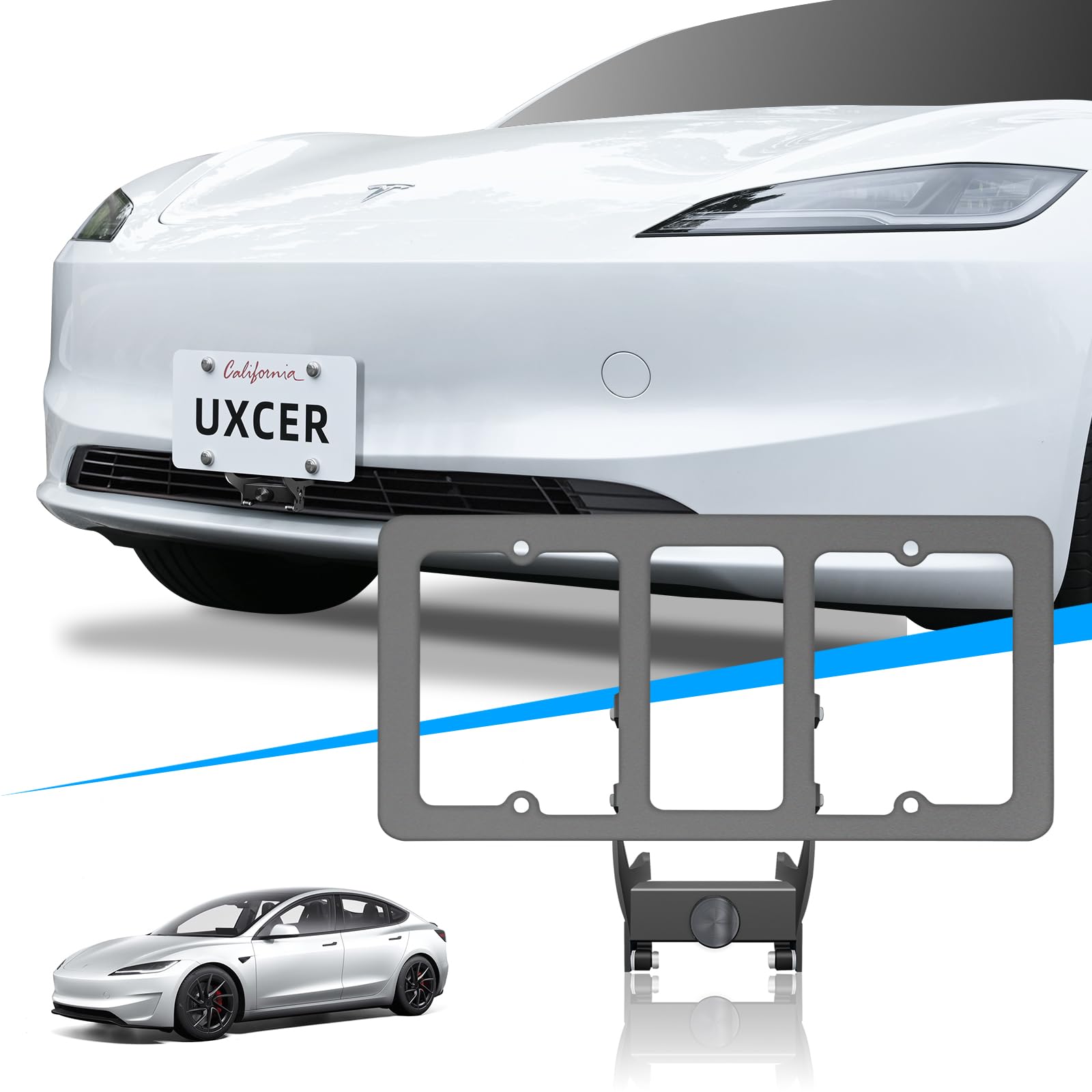 Amazon.com: Uxcer License Plate Holder for Tesla Model 3 2024 Highland ...