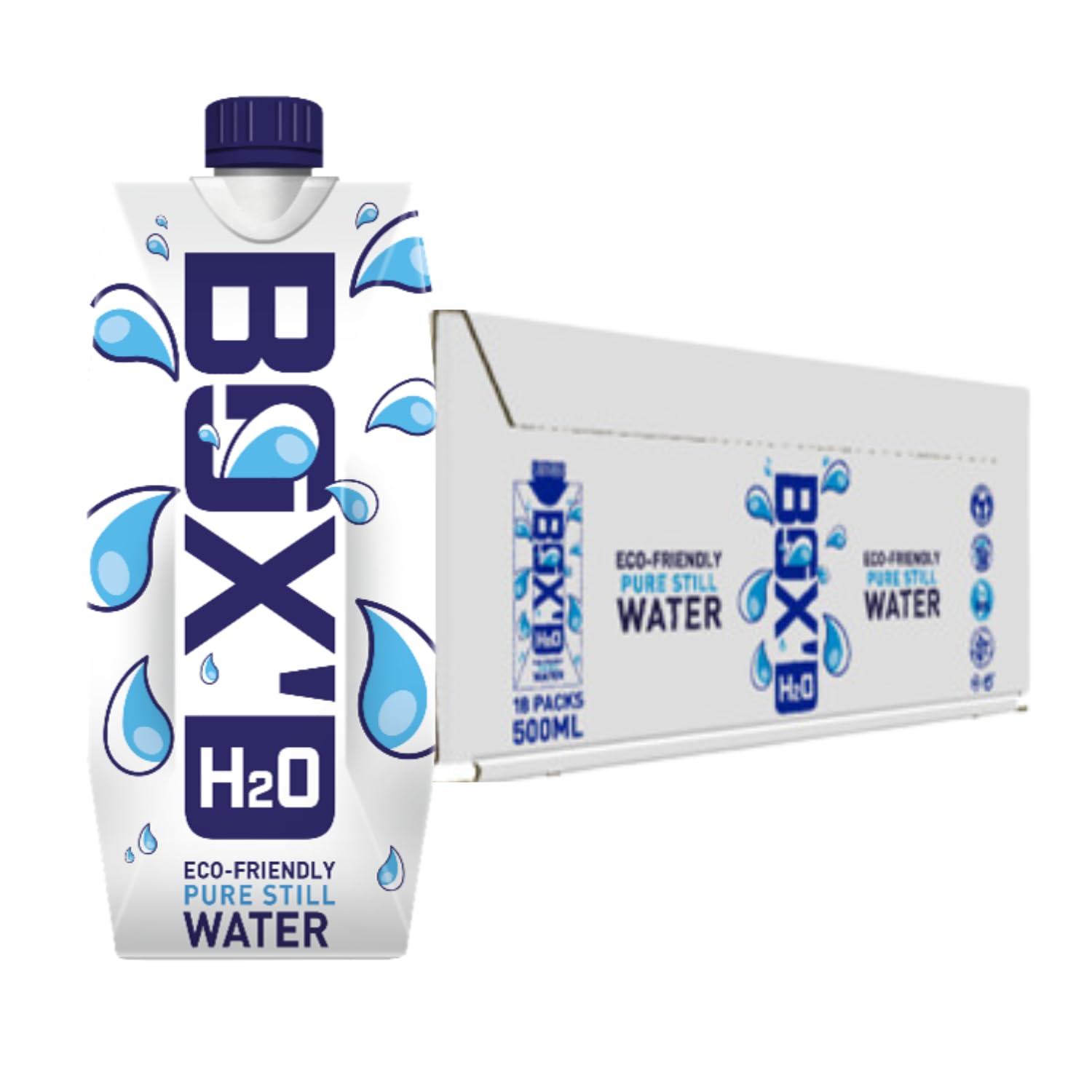 BOX'D H2O Still Water Multipack 18 x 500 ml - Eco Friendly Pure Still ...