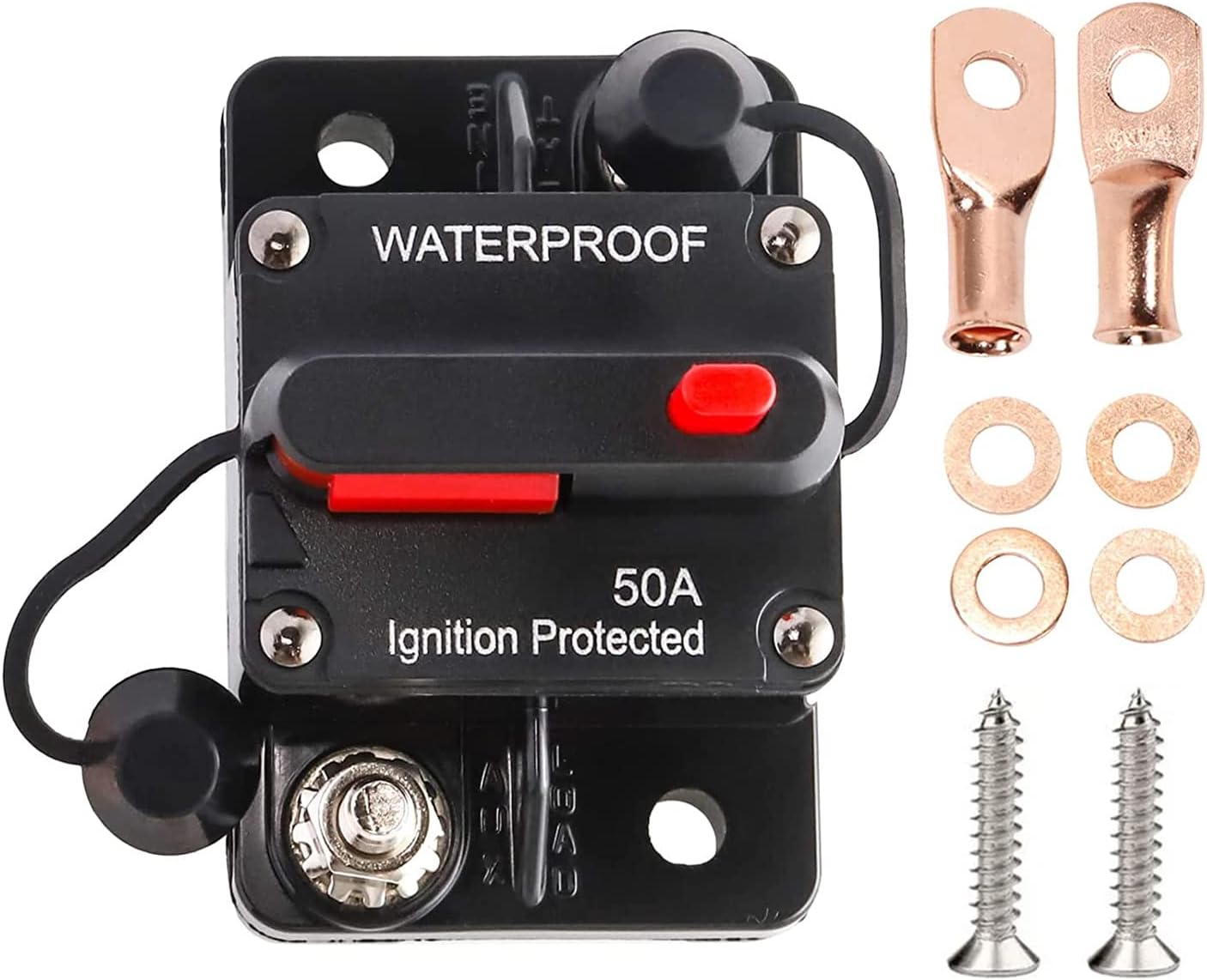 Amazon.com: 2 Piece 50A Circuit Breaker 12V with Manual Reset,50 amp ...
