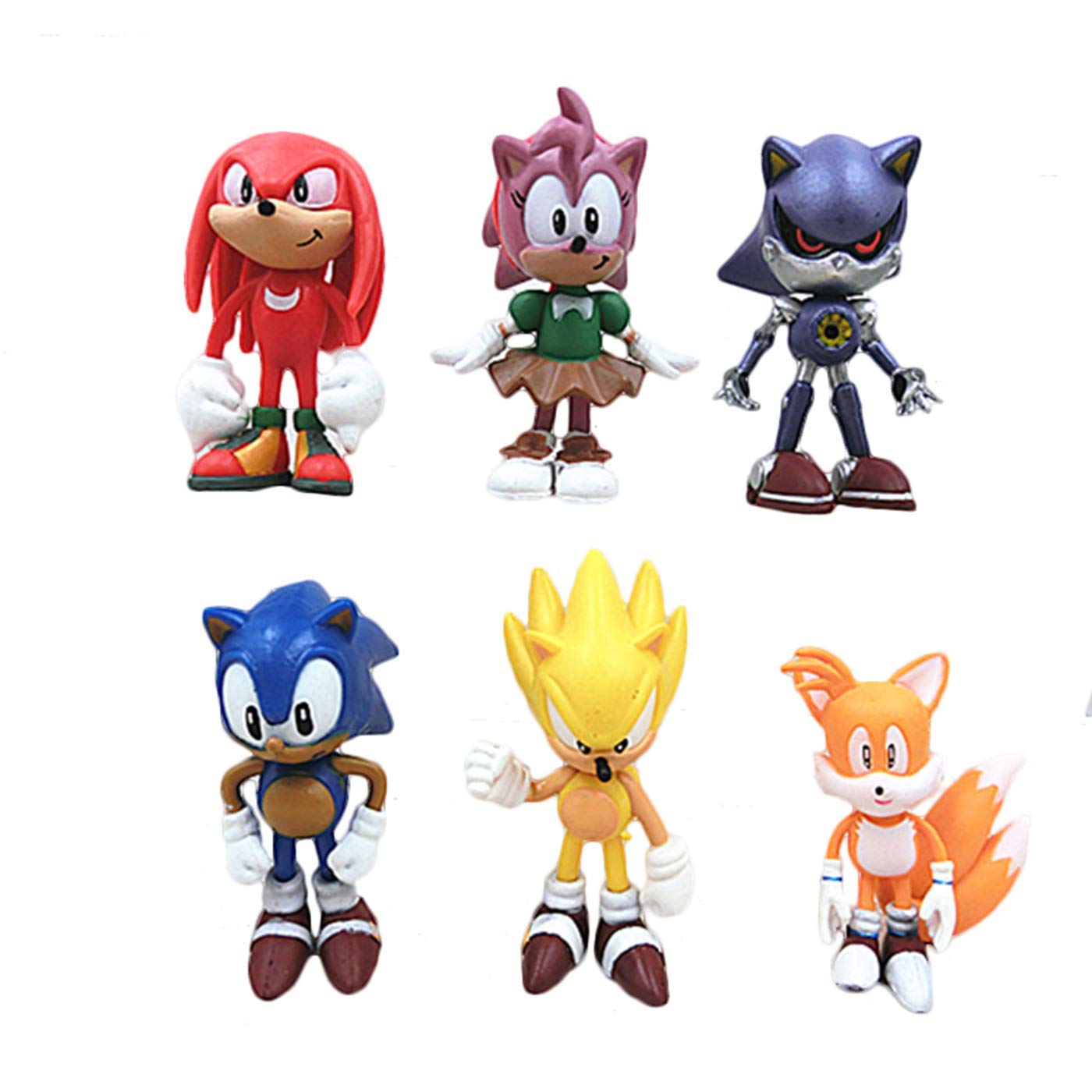 Buy Sonic the Hedgehog Cake Topper Figures Toy Set of 6-Party Supplies ...