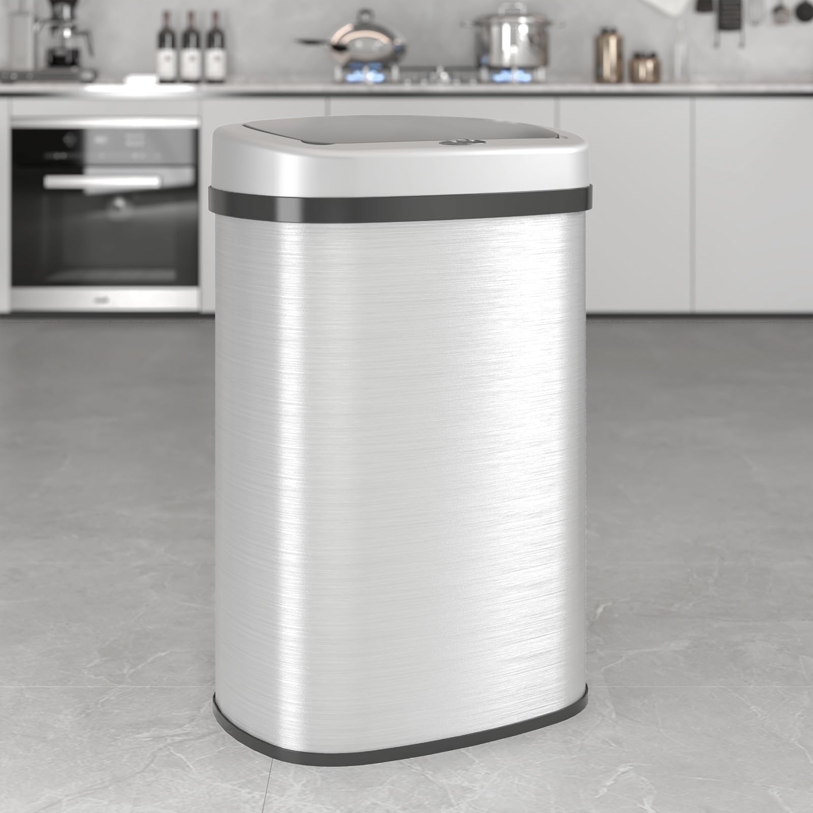 ADVWIN Rubbish Bin 50L Motion Sensor Bins Smart Kitchen Waste Trash Can ...