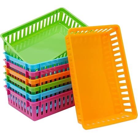 Amazon.com: Ucake A4 Paper Storage Baskets, Plastic File Storage Tray ...