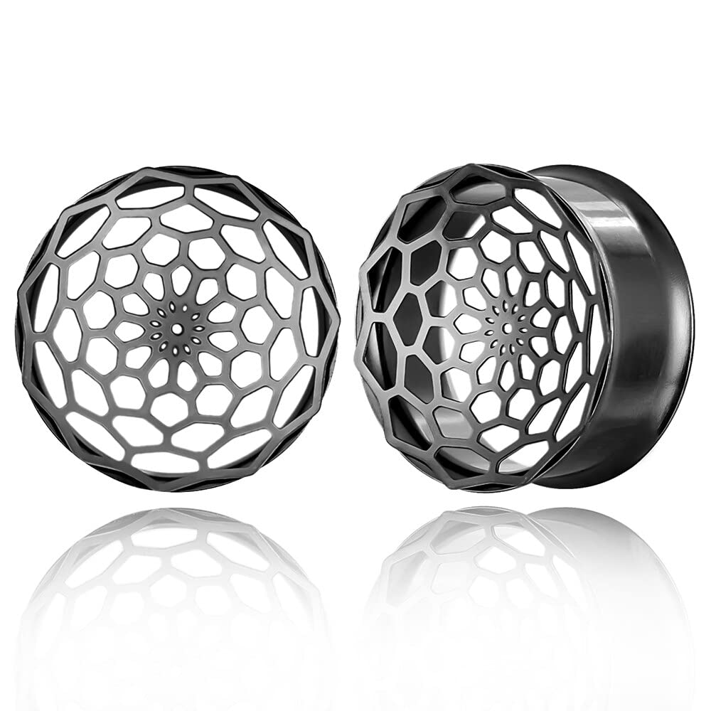 Amazon.com: LADEMAYH 2Pcs Vortex Design Size 0g - 1 inch Ear Plugs ...
