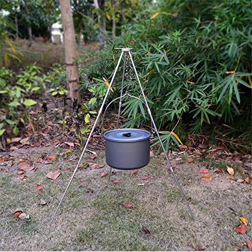 Outdoor Cooking Tripod Set Folding Campfire Grilling Grill Grate Stand ...