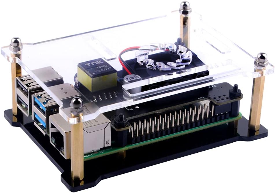 Amazon.com: GeeekPi PoE Hat Case for Raspberry Pi 4B and PoE HAT ...