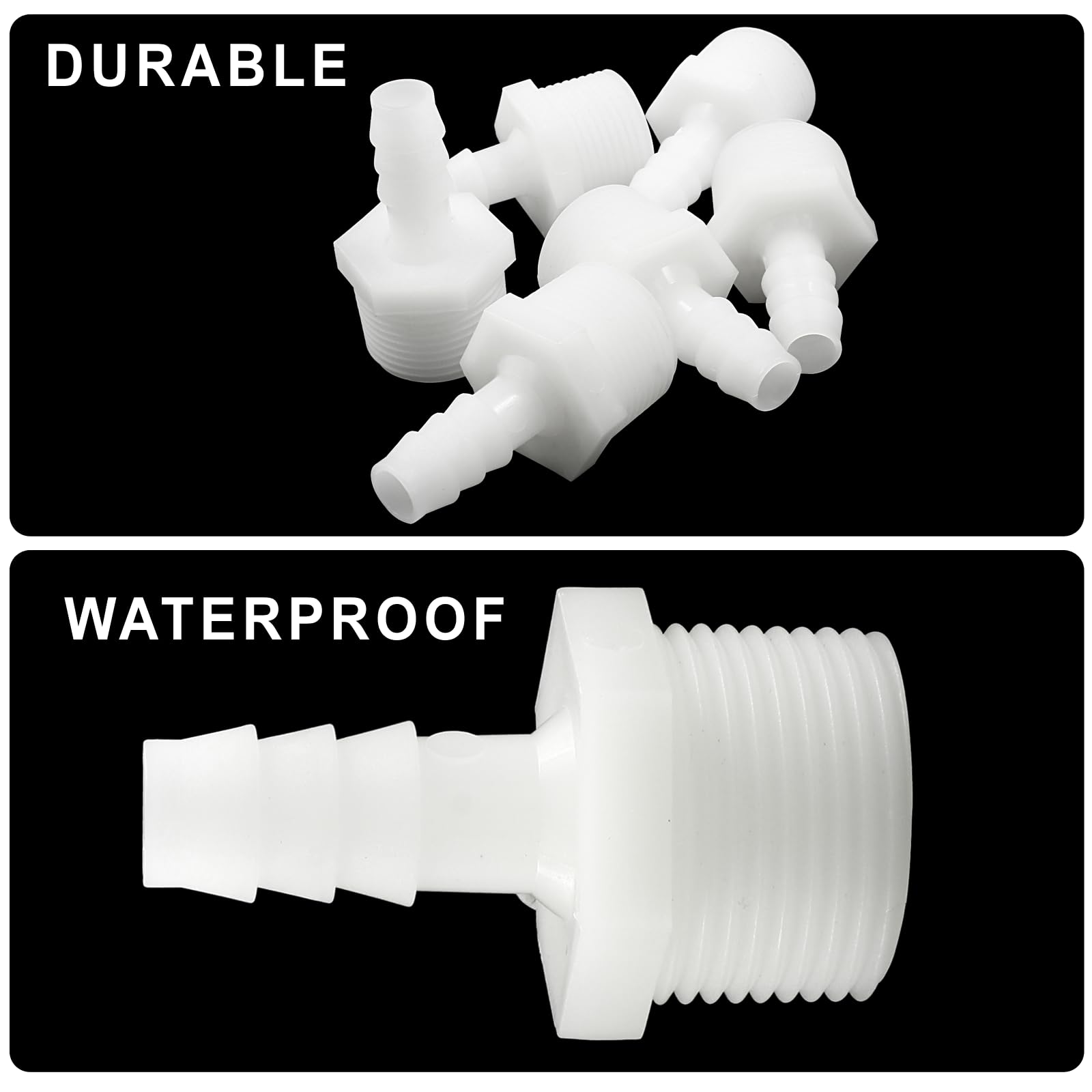 Snapklik.com : 6 Pcs Plastic Hose Barb Reducer Fitting,3/8" Barb X 3/4 ...
