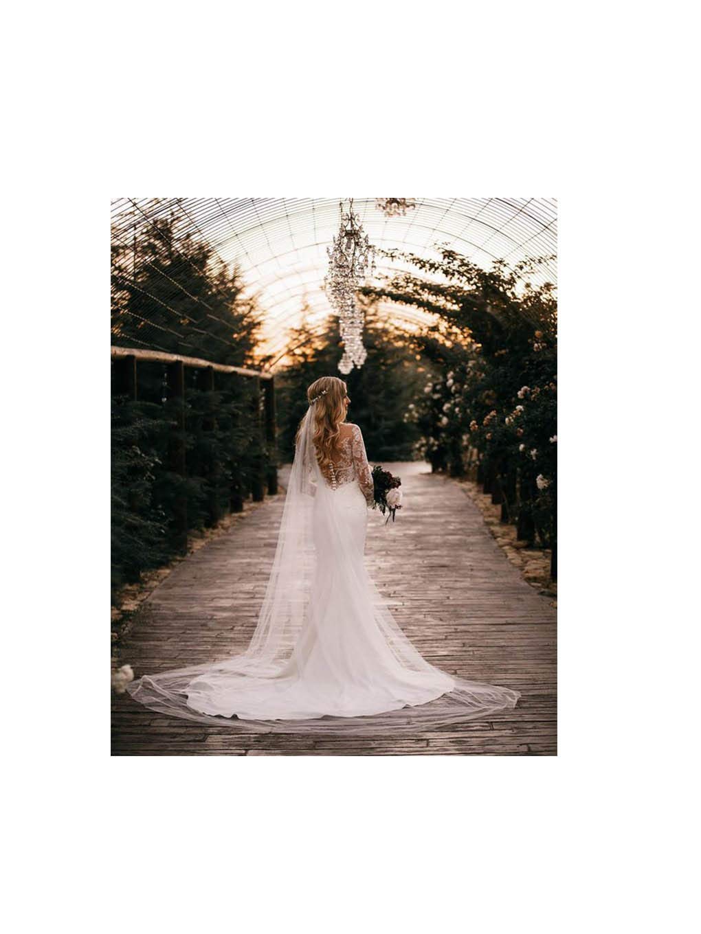 Olbye Women’s Wedding Veil 108 Inch Cathedral Veil Single Tier 1T Long ...