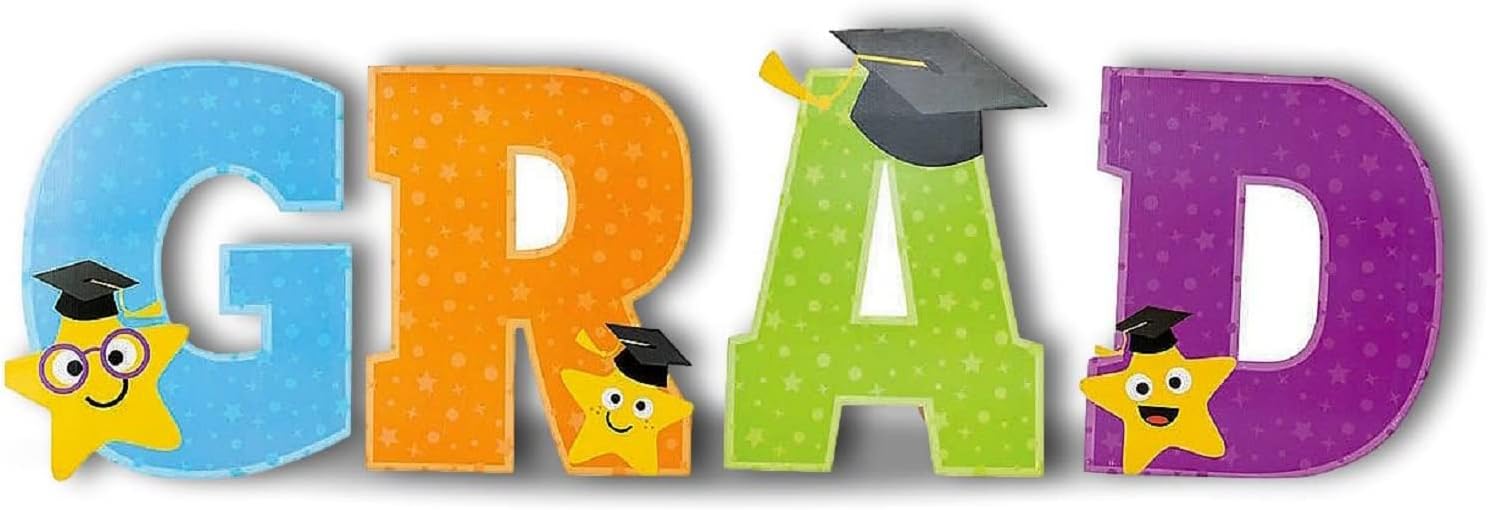 Amazon.com: Colorful Grad Cardboard Stand-Up Elementary Pre-School ...