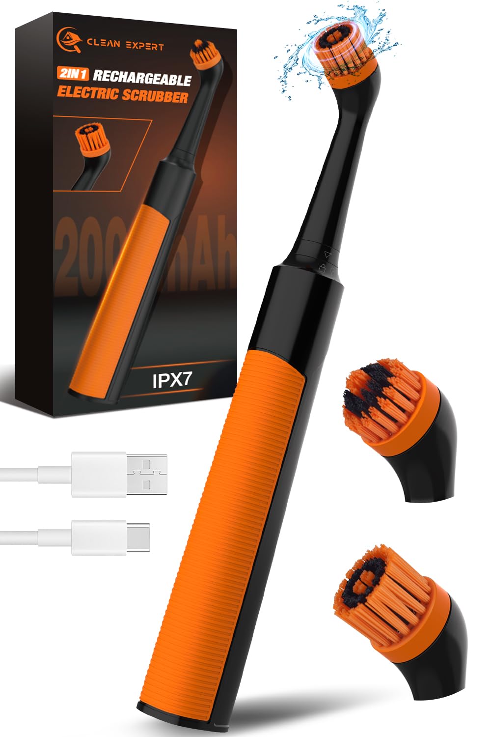 Amazon.com: Electric Cleaning Brush Grout Brush - Rechargeable Crevice ...