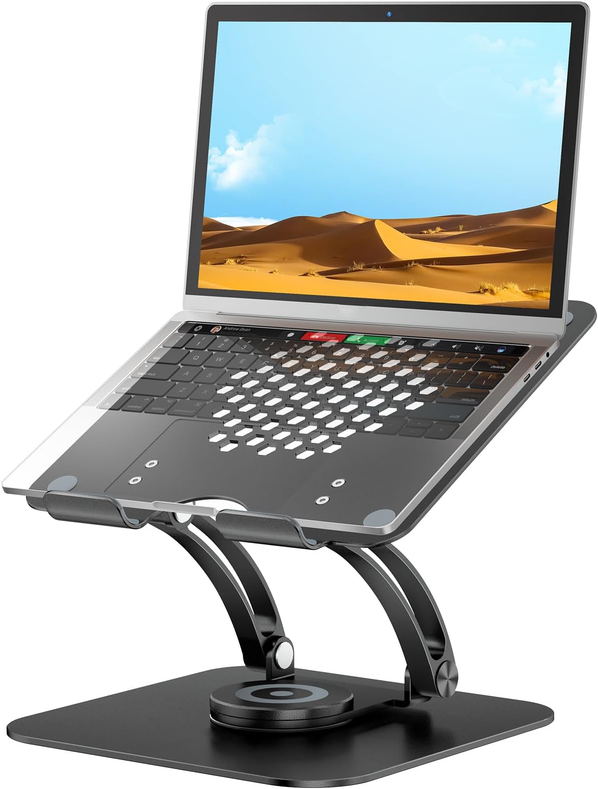 Tounee Swivel Laptop Stand for Desk, Ergonomic Laptop Holder with 360 ...