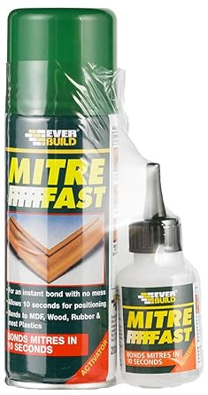 Pack of 5 Everbuild Mitre Fast Instant Bonding Kit 50g Adhesive 200ml ...