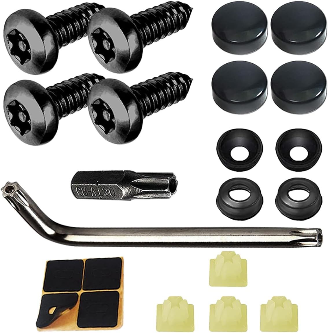 Amazon.com: Car License Plate Screws Kit, Anti Theft Stainless Steel ...