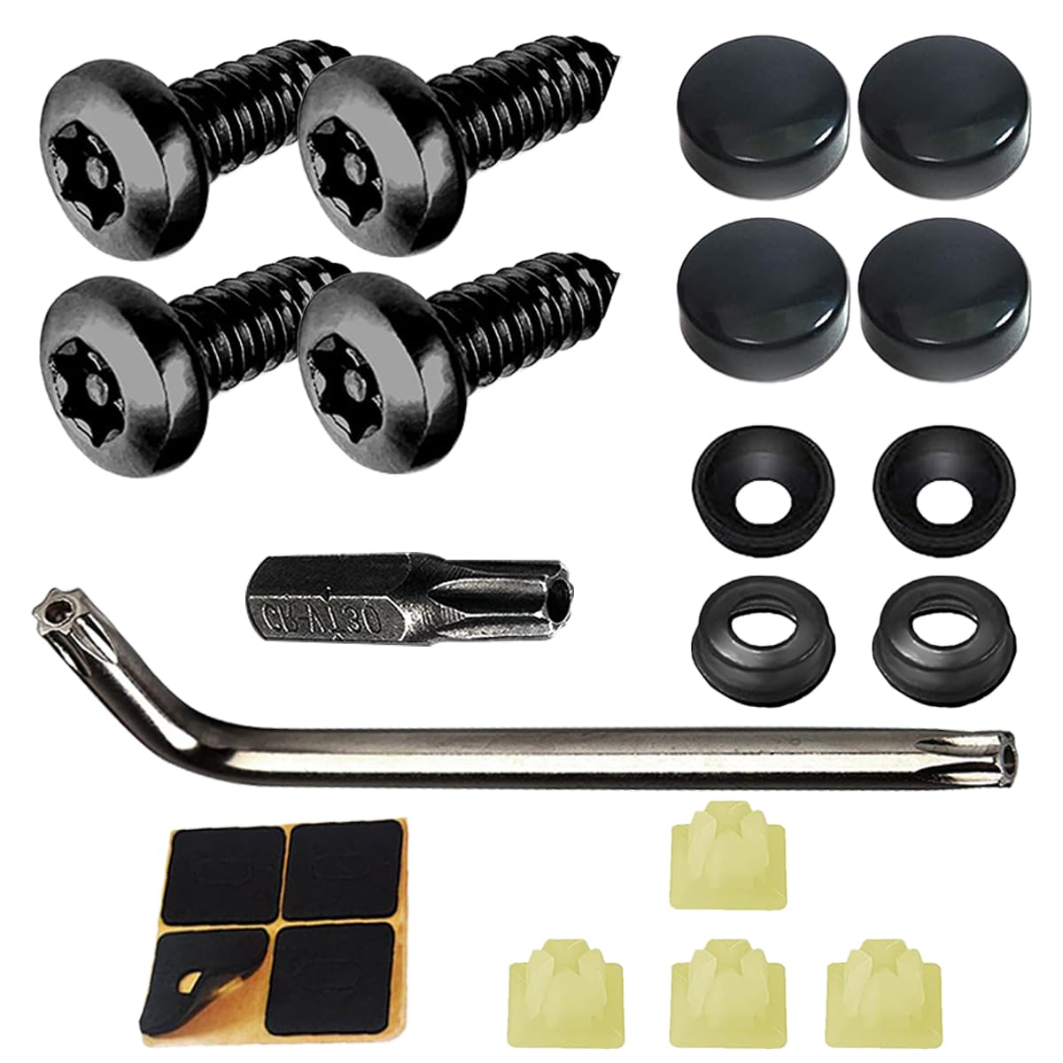 Amazon.com: Car License Plate Screws Kit, Anti Theft Stainless Steel ...