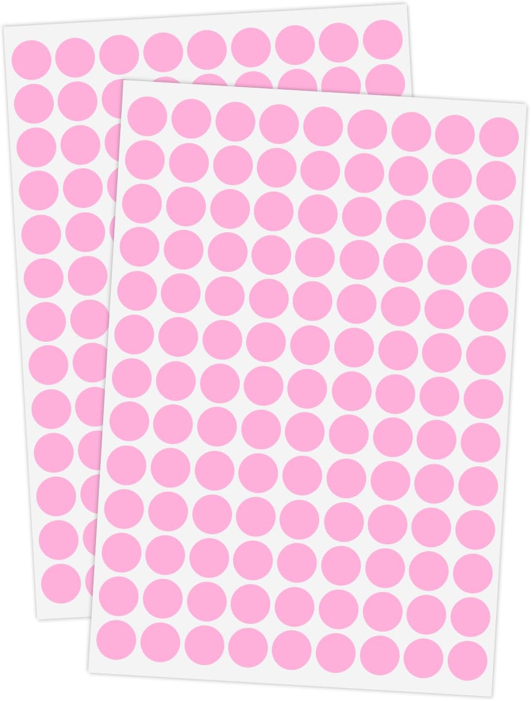 Amazon.com : PARLAIM 1050 PCS 3/4 Inch Pink Circle Stickers, 15 Sheets ...