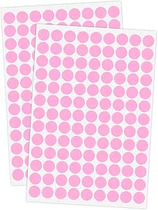 Ouzoustate 2340 PCS Pink Circle Dot Stickers 1/2" Round Yard Garage ...