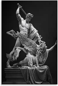 Amazon.com: BFACAI Greek Hero Perseus Art Poster Heroic Poster Killing ...