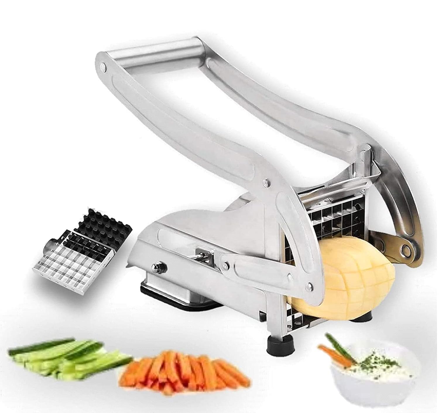 KVU Stainless Steel Potato Chipser French Fries Chips Maker Machine ...