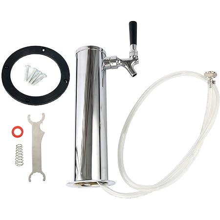 Amazon.com: Single Tap Stainless Steel Beer Tower - LUCKEG Brand 3 inch ...