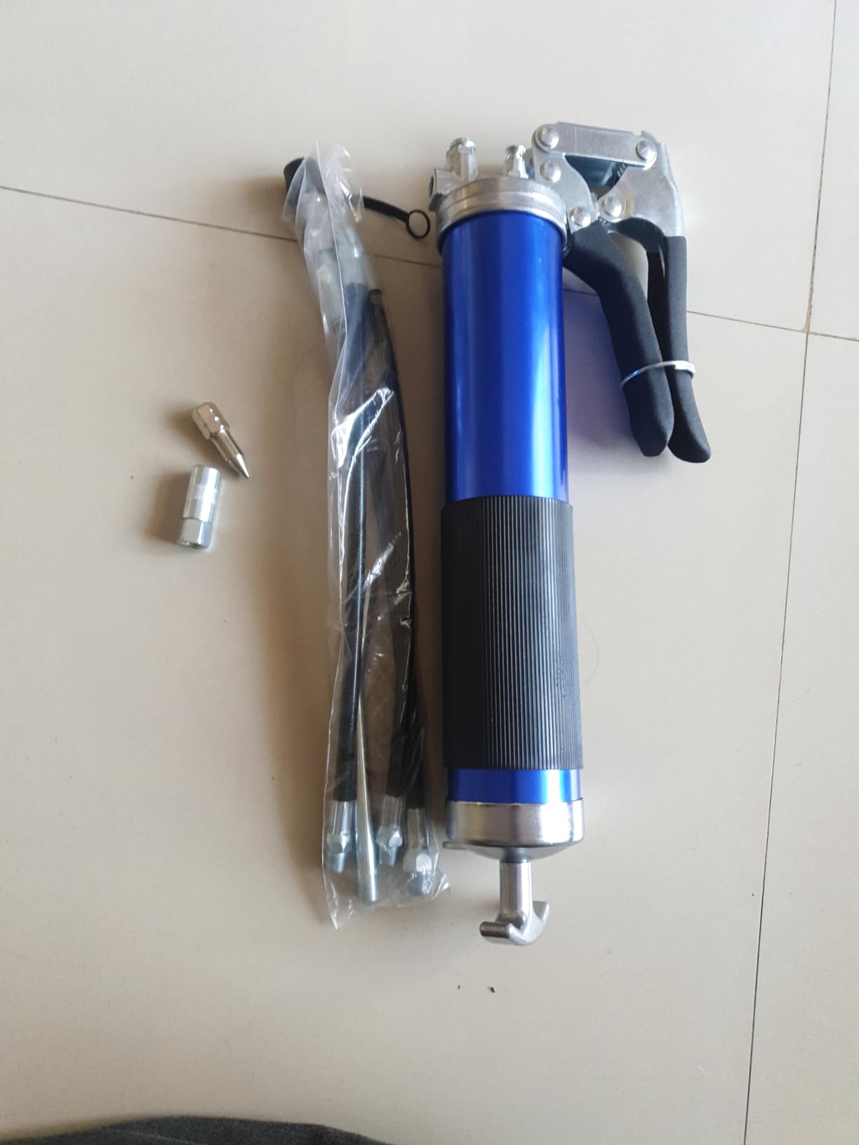 Grease Gun, Heavy Duty Pistol Grip Grease Gun with 4 Flexible Hoses ...