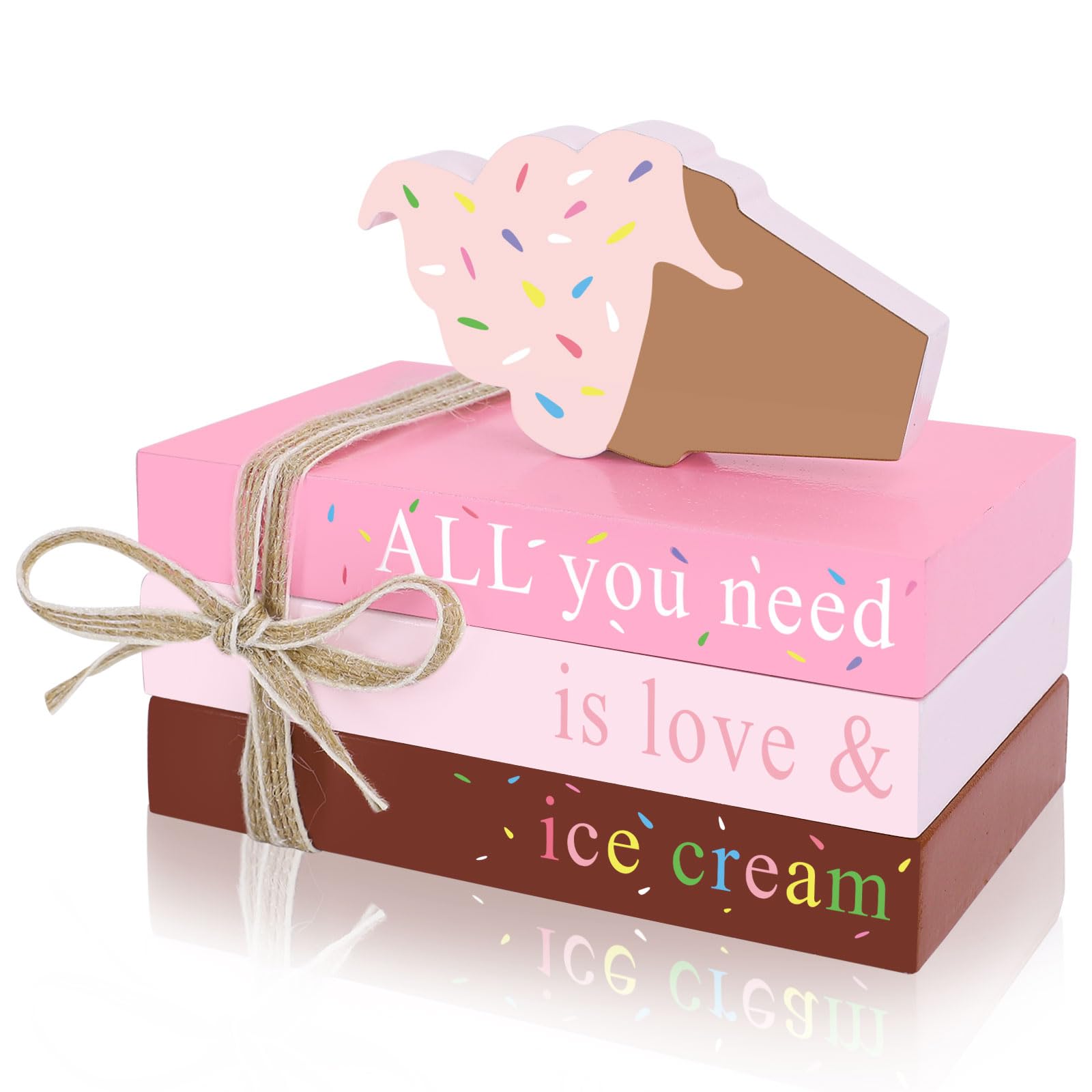 Amazon.com: Whaline 3Pcs Summer Ice-Cream Tiered Tray Decor Mini Ice ...