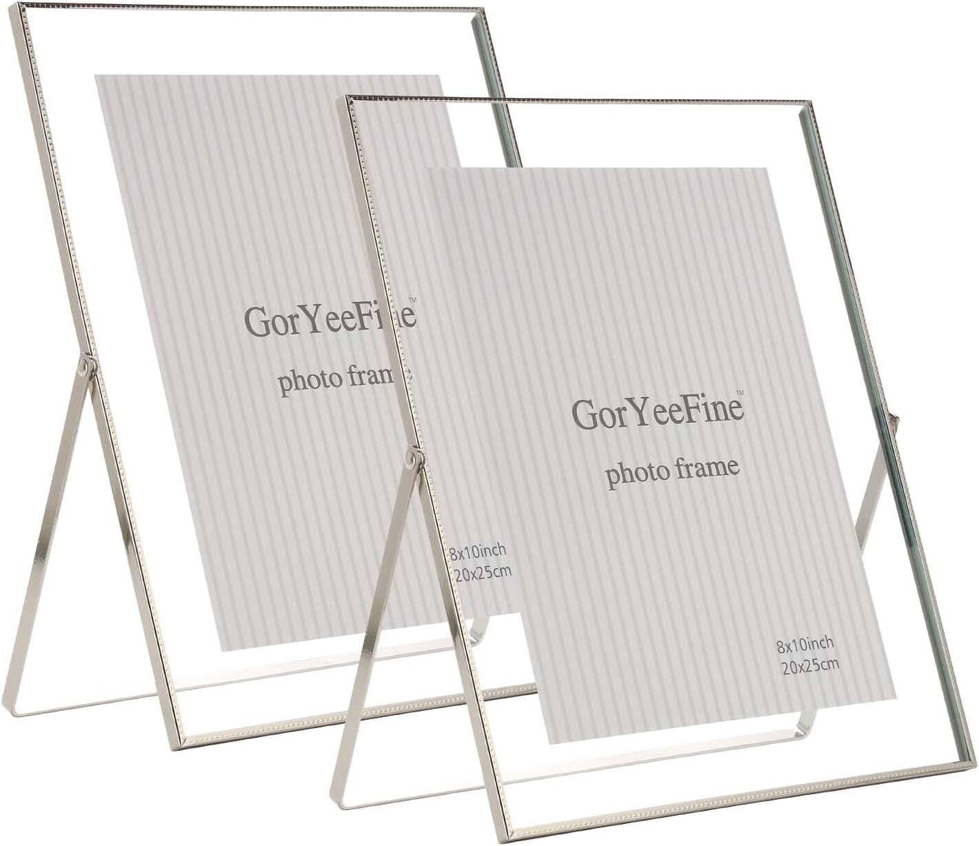 Amazon.com - GorYeeFine Silver 5x7''Double Floating Frame,For Photo ...