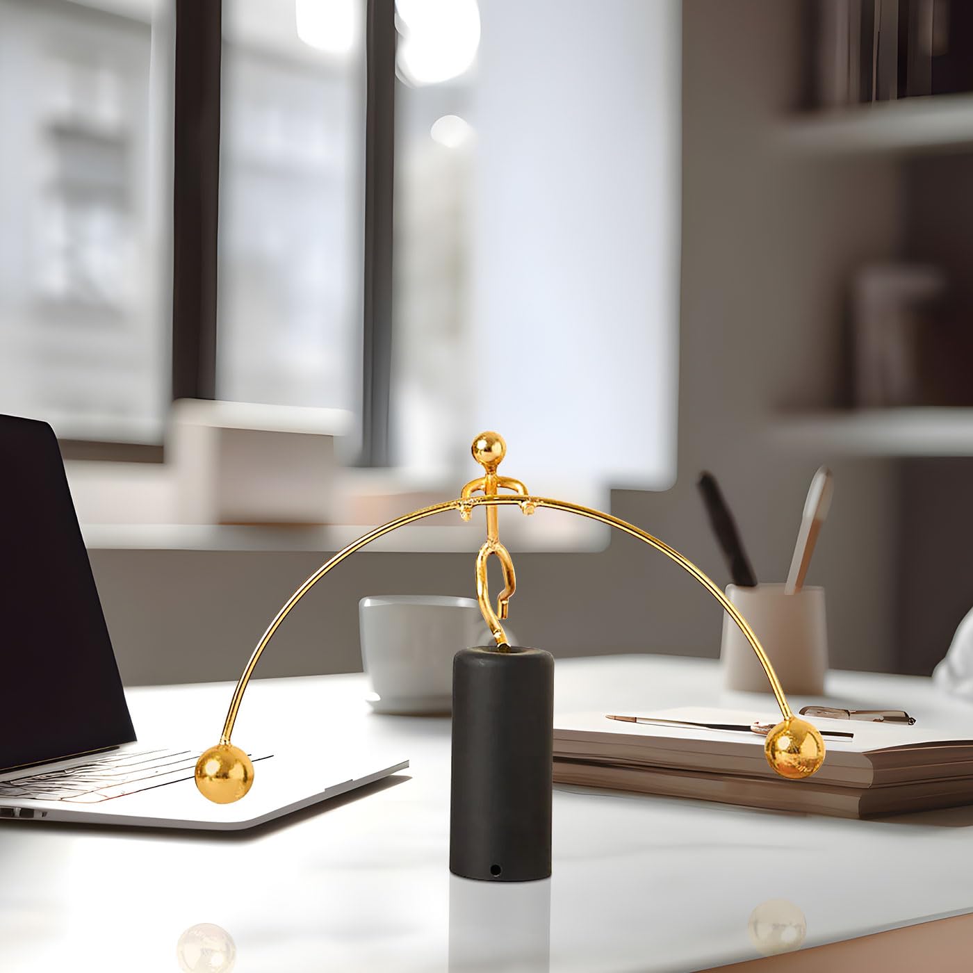 DecorTwist Newton's Balancing Man Stress Relief Toy Perpetual Motion ...