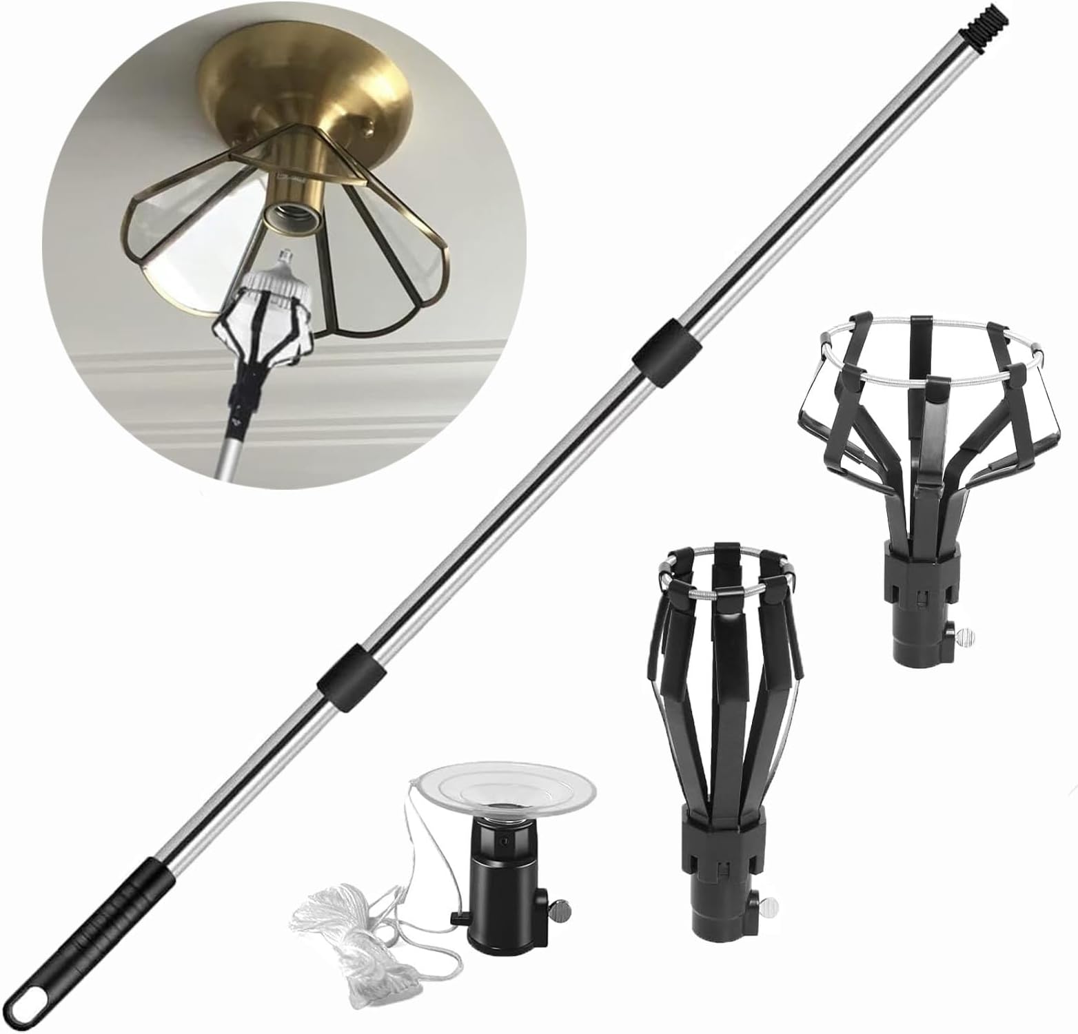 Light Bulb Changer for High Ceiling, 12FT Light Bulb Changer kit with ...