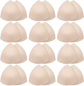 Yolev 12 Pairs Bra Inserts Pads Removable Sports Bra Pads Inserts Sewn ...