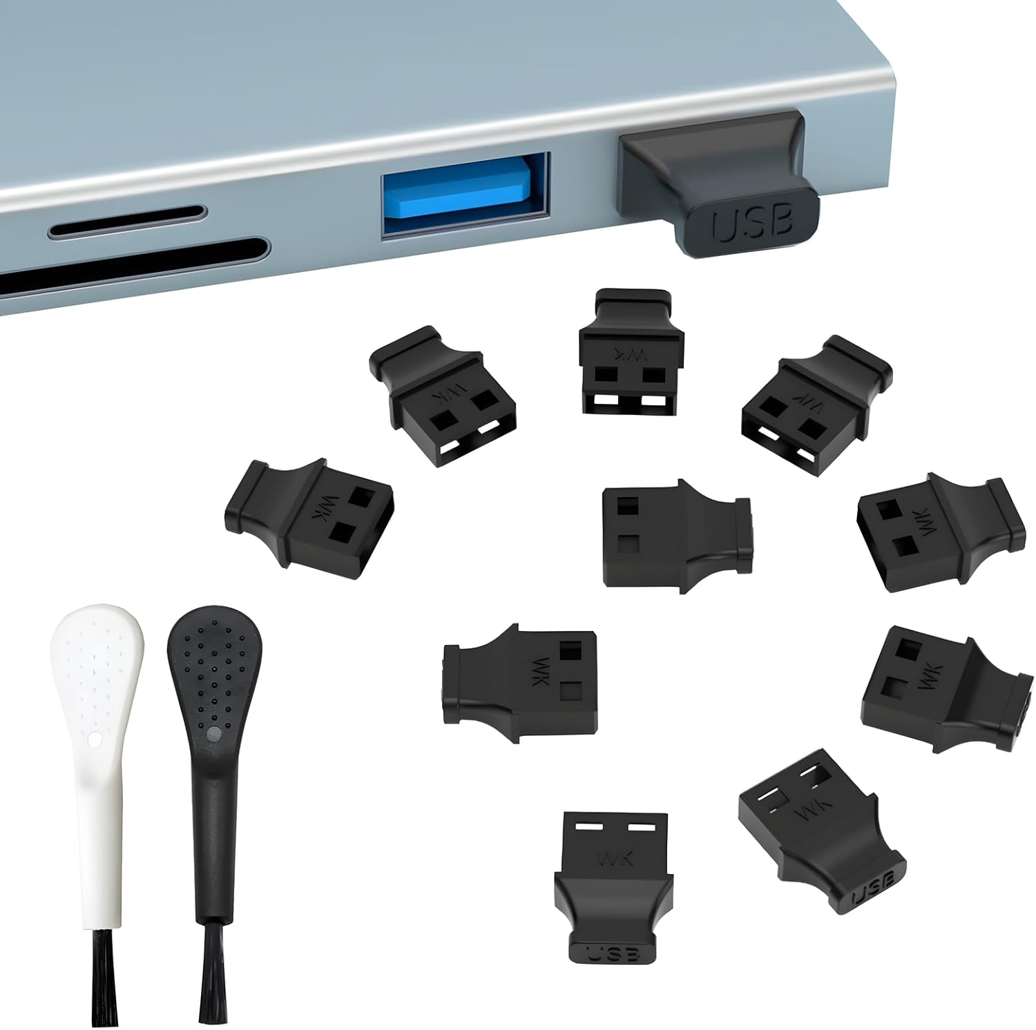 Amazon.com: 10PCS USB Type-A Dust Cover Port Plugs,Easy to Grip USB-A ...