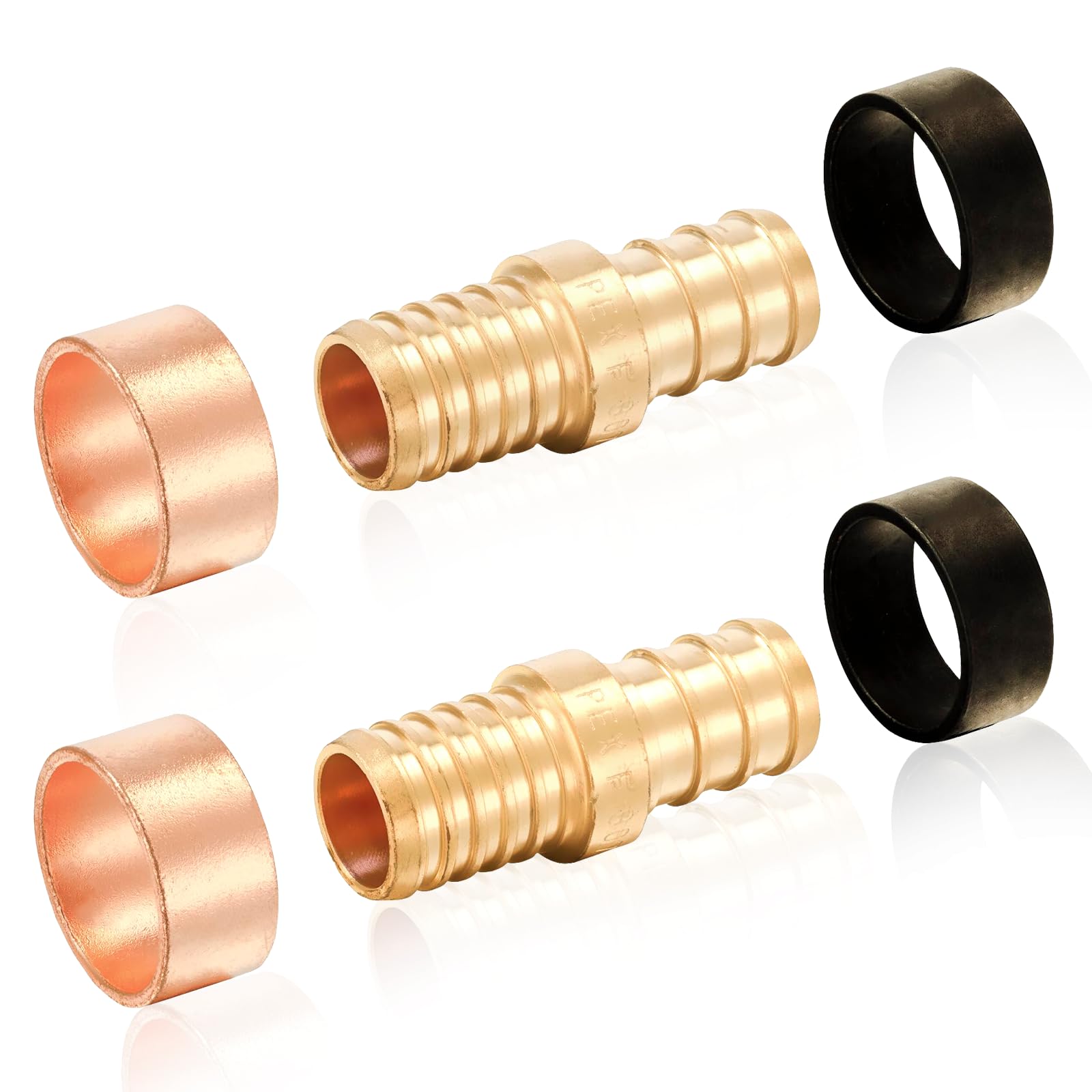 Amazon.com: HeSun 20-Pack Polybutylene Transition Coupling, 1/2" PEX X ...