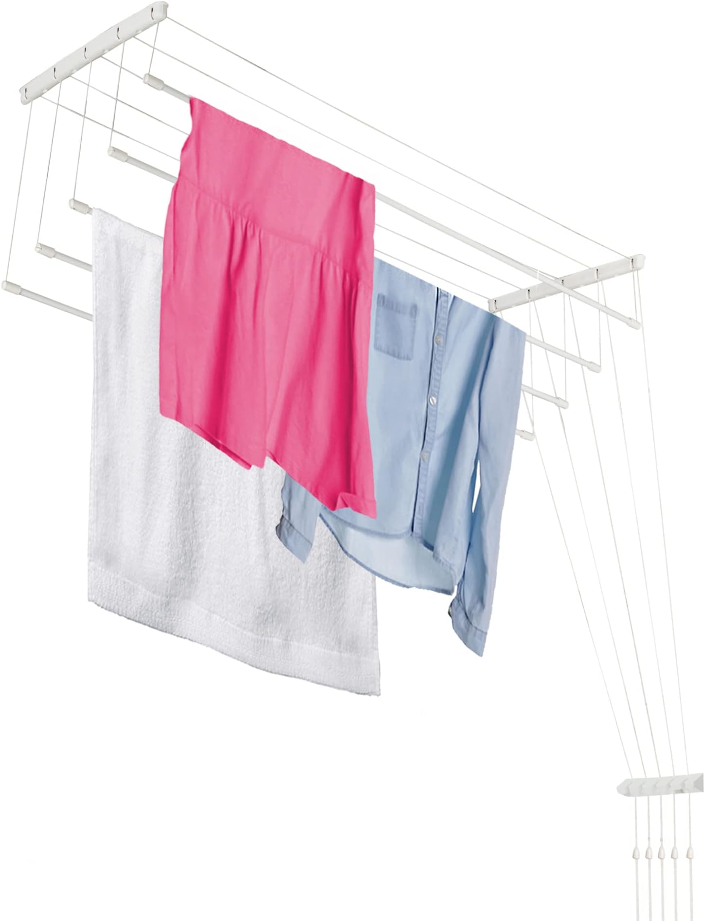 KADAX Ceiling Clothes Airer, Ceiling-Mounted Drying Rack with Steel ...
