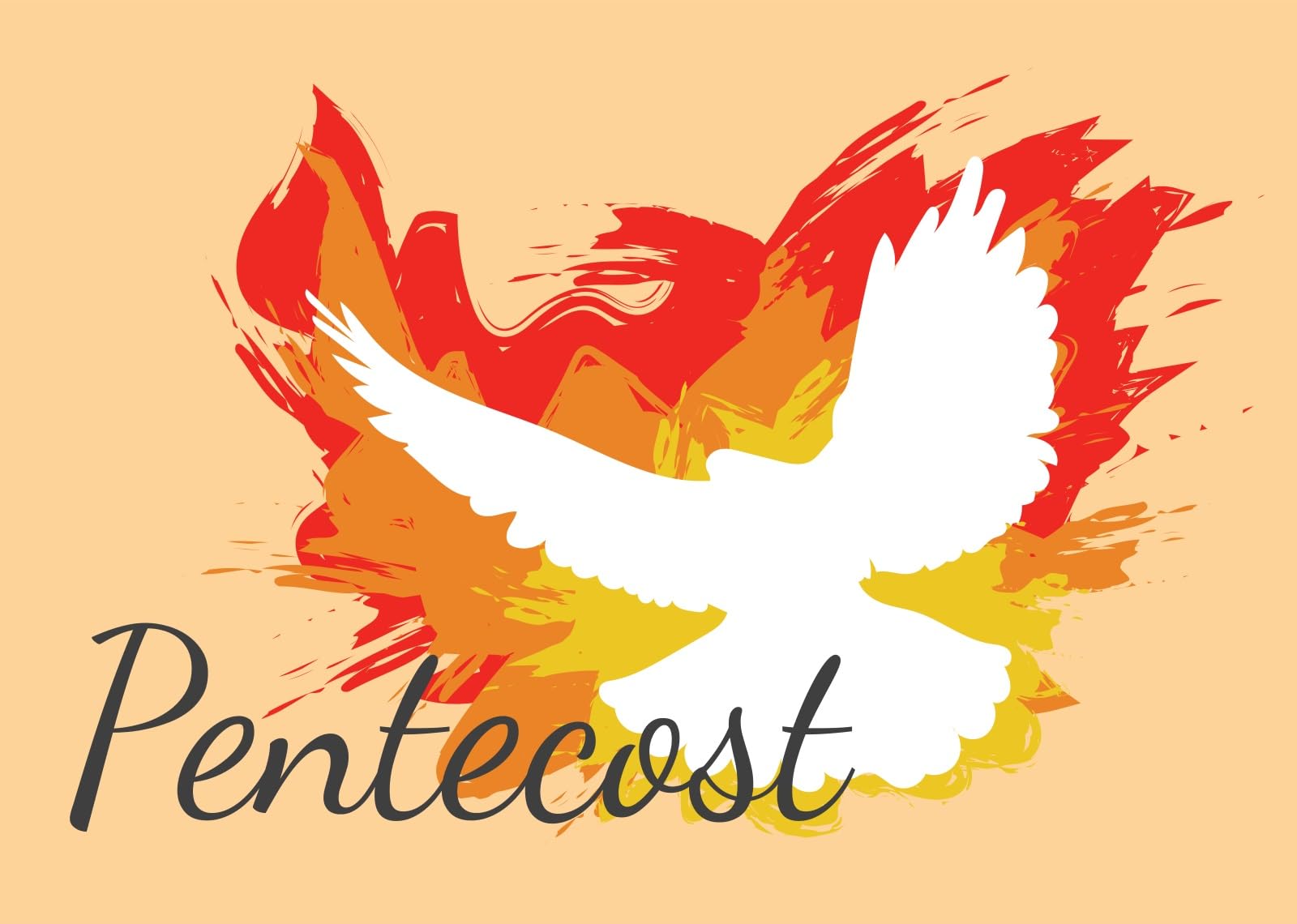 Amazon.com : Loccor 5x3ft Fabric Pentecost Sunday Backdrop for ...