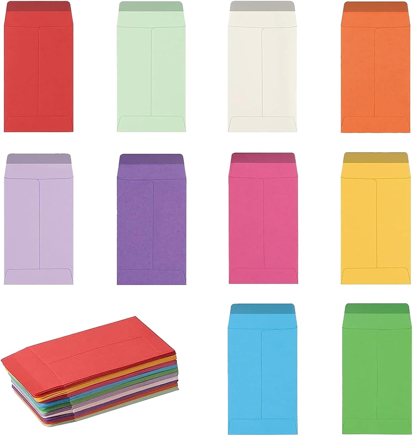 200 PCS Money Envelopes Coloured Seed Envelopes Coloured Cash Envelopes ...