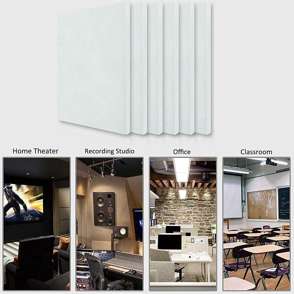TroyStudio Acoustic Panel - 16 x 12 x 0.5 Inches 6 Pack Dense Thick ...